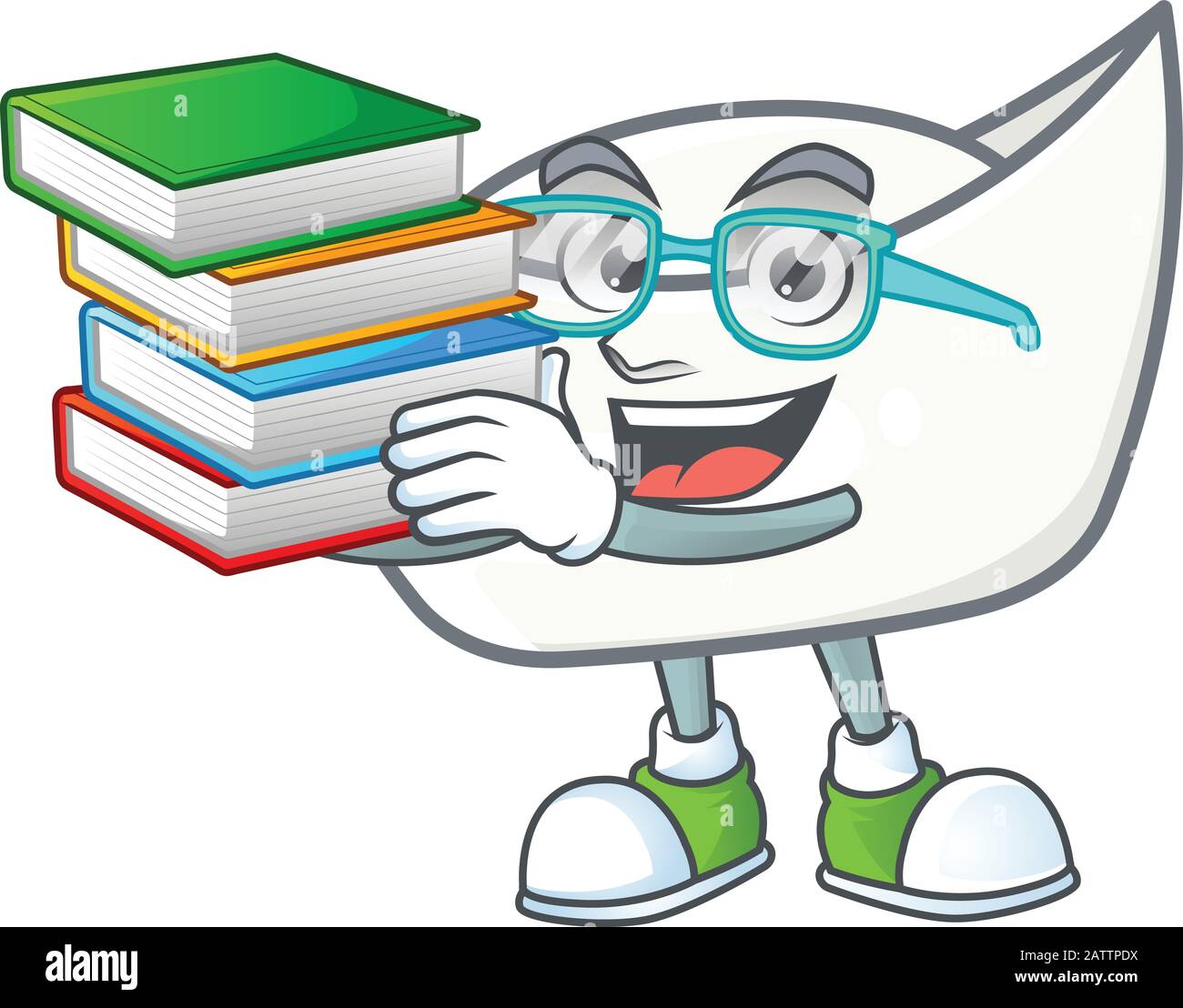 A brainy clever cartoon character of chinese white ingot studying with ...