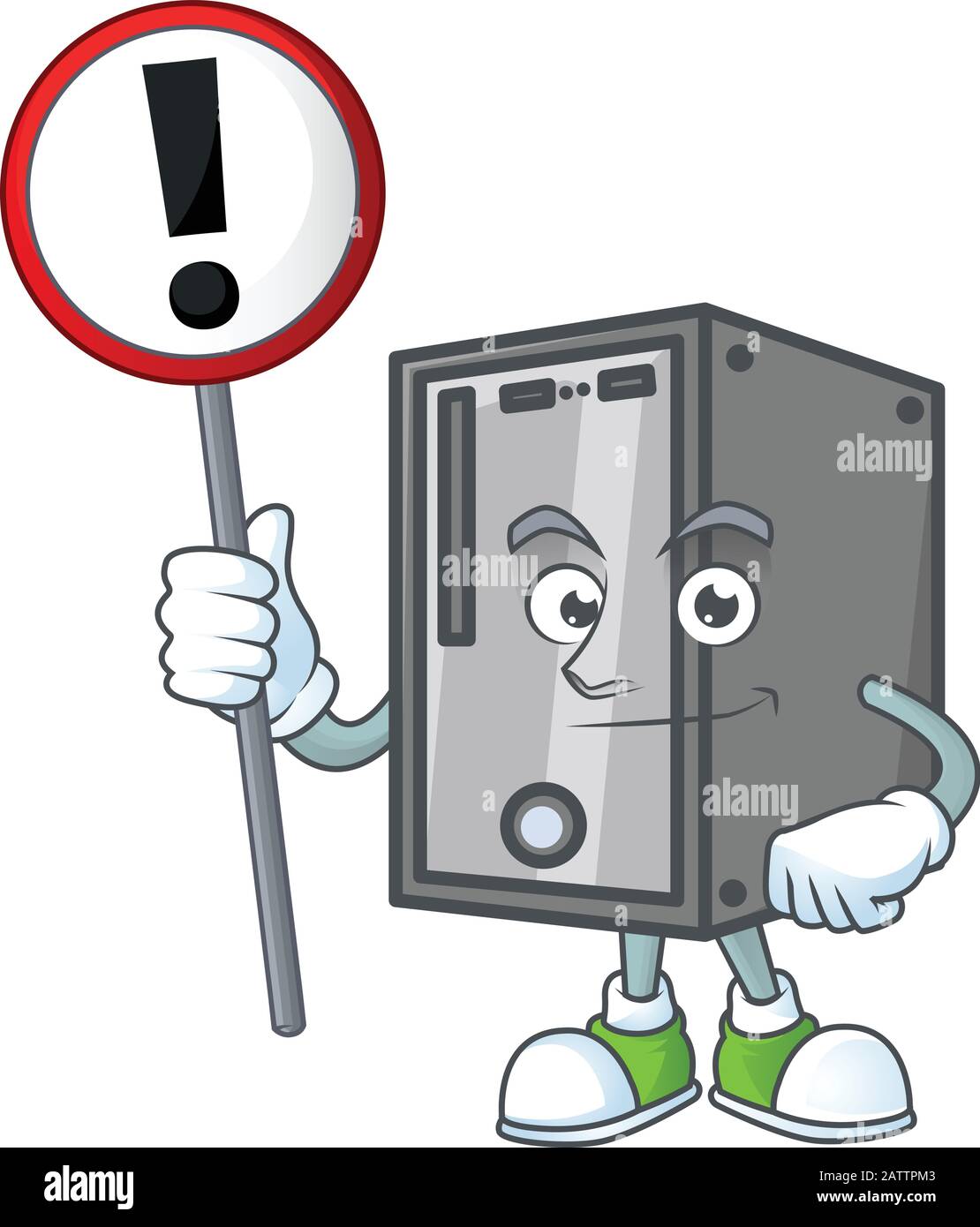 Cartoon character design of CPU rise up a broad Stock Vector Image ...