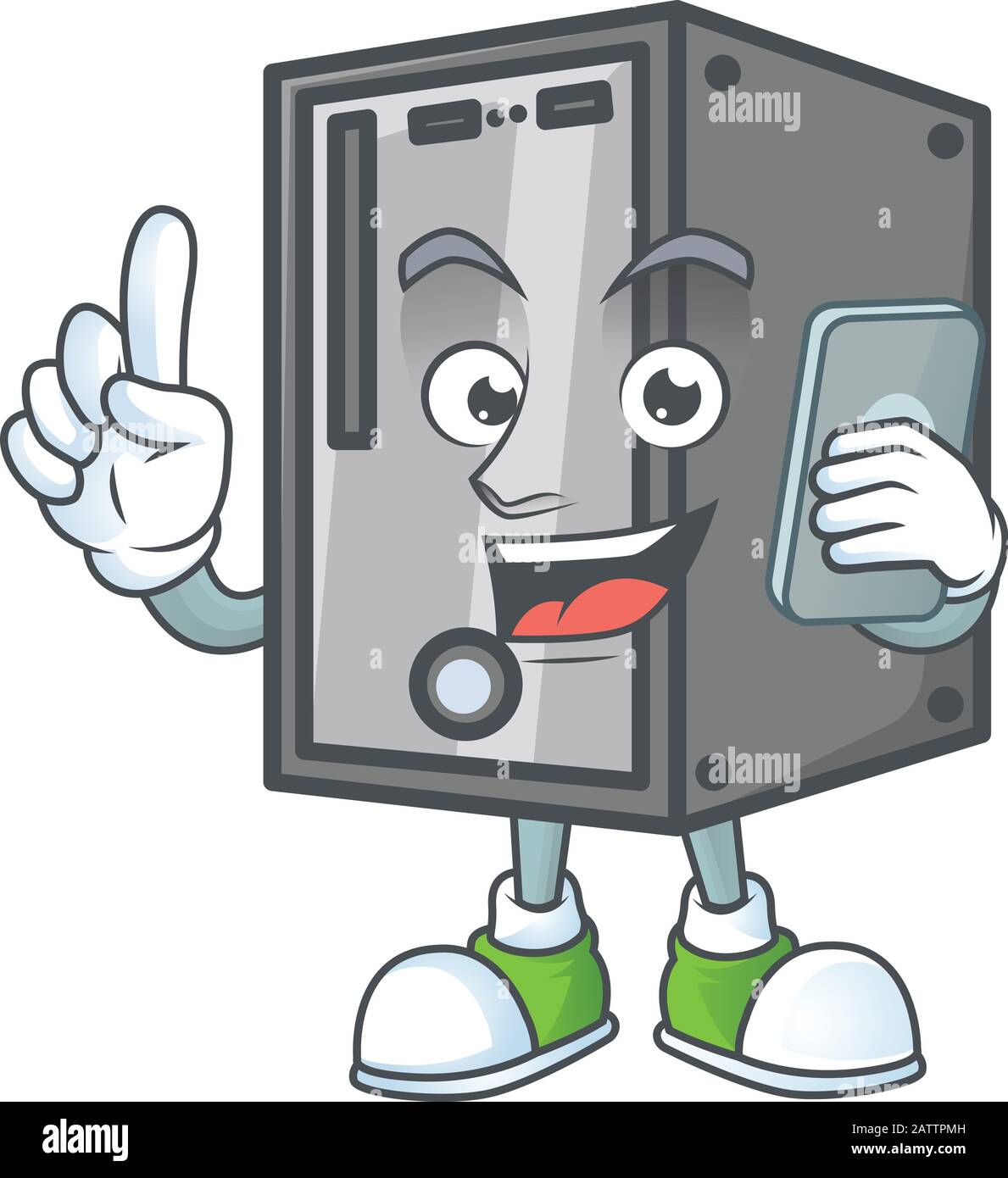 A picture of happy CPU speaking on the phone Stock Vector Image & Art ...