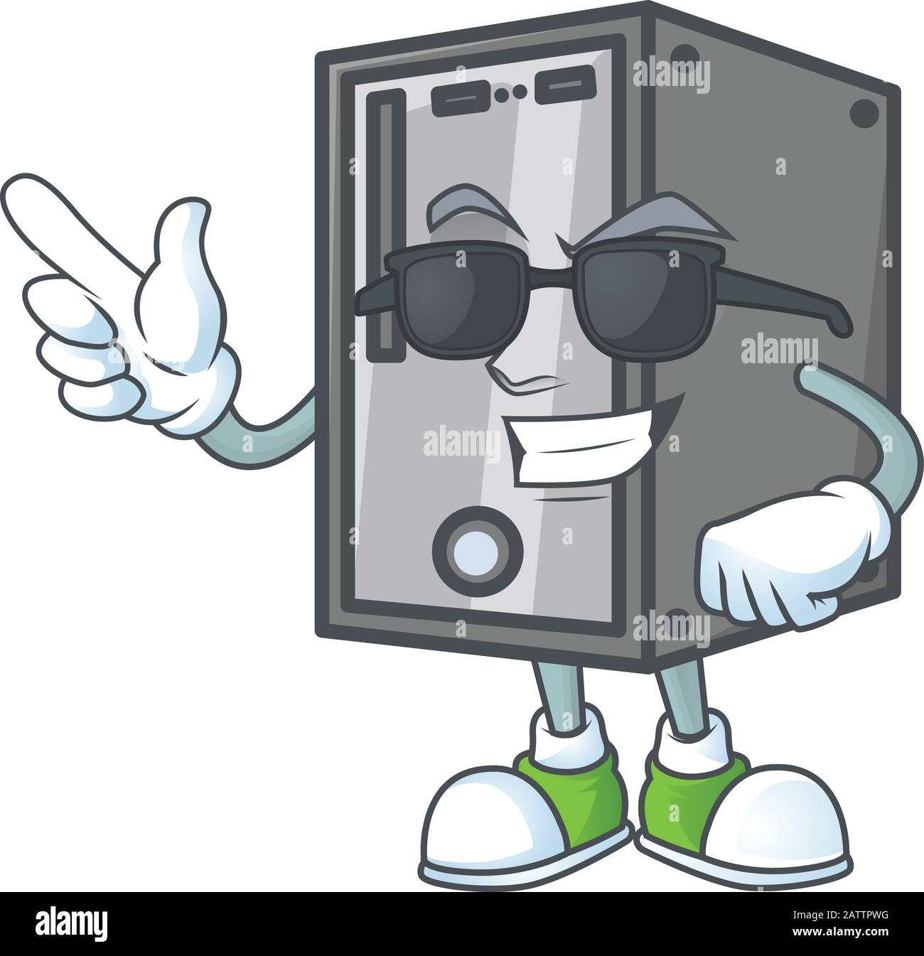 Super cool CPU mascot character wearing black glasses Stock Vector ...