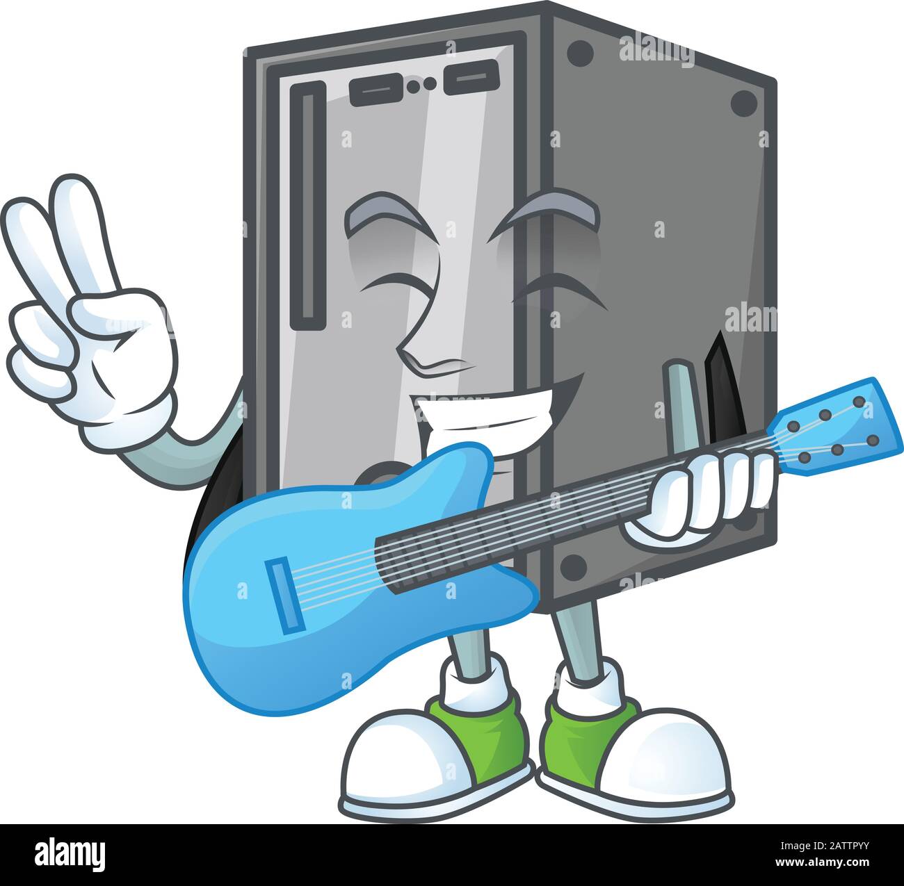 A cartoon character of CPU playing a guitar Stock Vector Image & Art ...