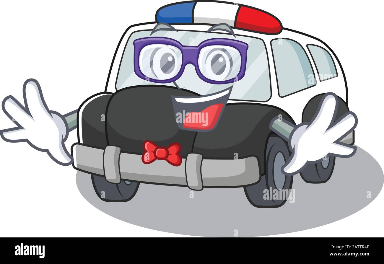 A cartoon concept of Geek police car design Stock Vector Image & Art ...