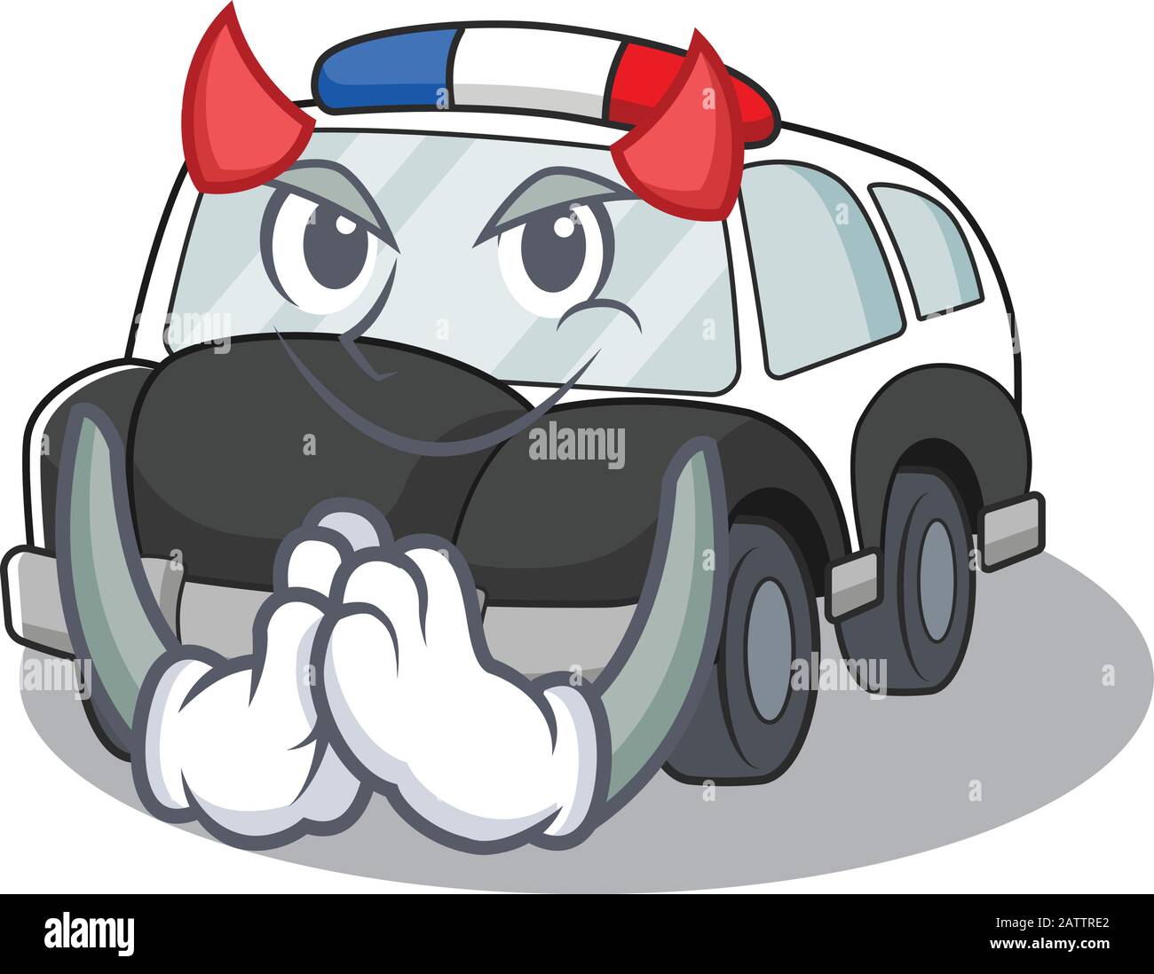 Devil police car Cartoon in character design Stock Vector Image & Art ...