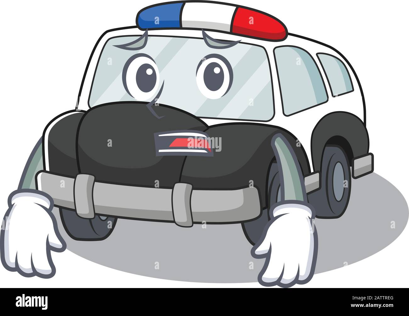 A picture of police car having an afraid face Stock Vector Image & Art ...