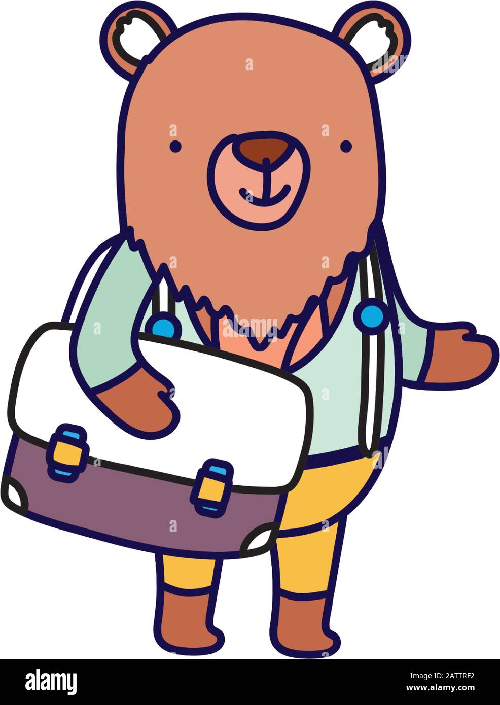 Child teddy back Stock Vector Images - Alamy