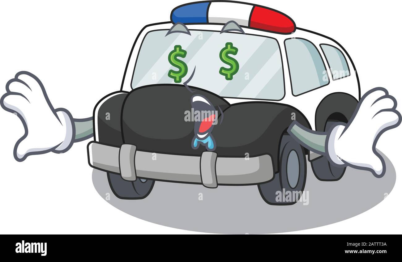 Police Searching Car Cartoon