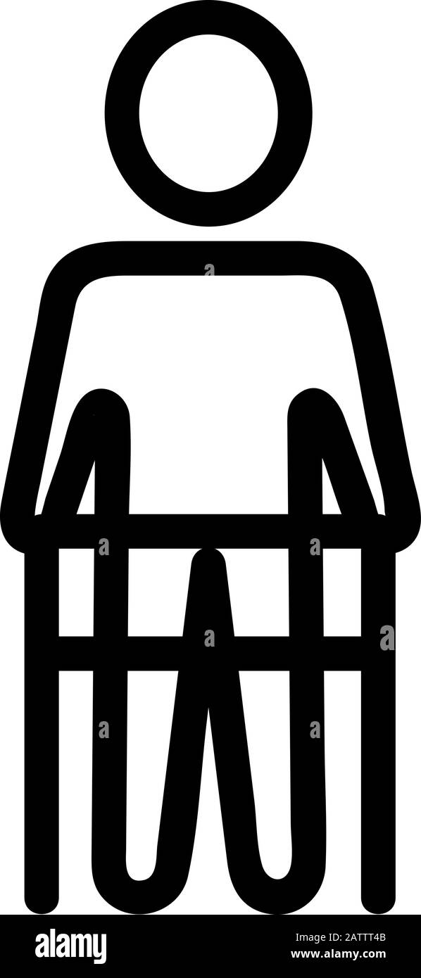 old man icon vector. Isolated contour symbol illustration Stock Vector ...