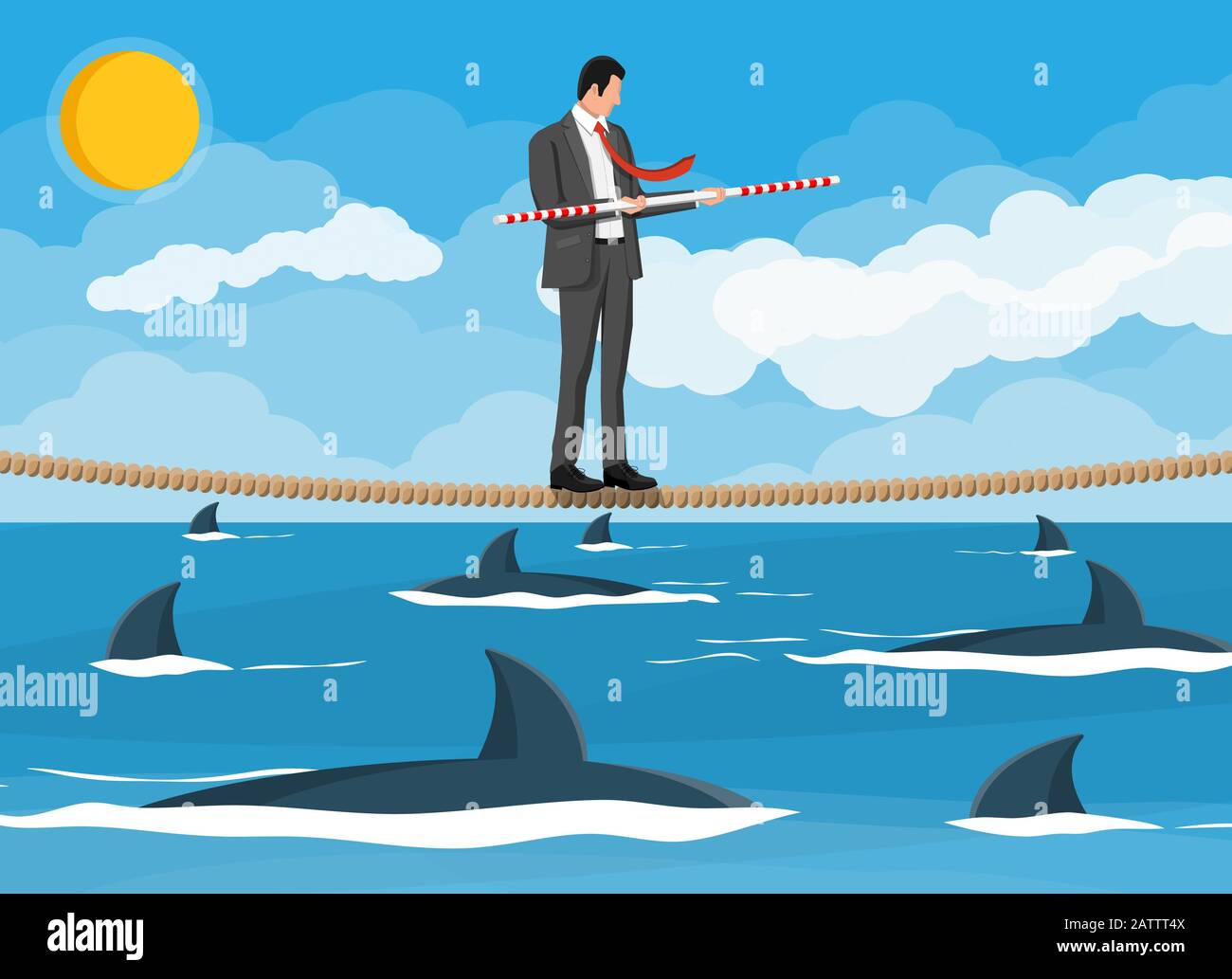 Walking a tightrope hi-res stock photography and images - Alamy