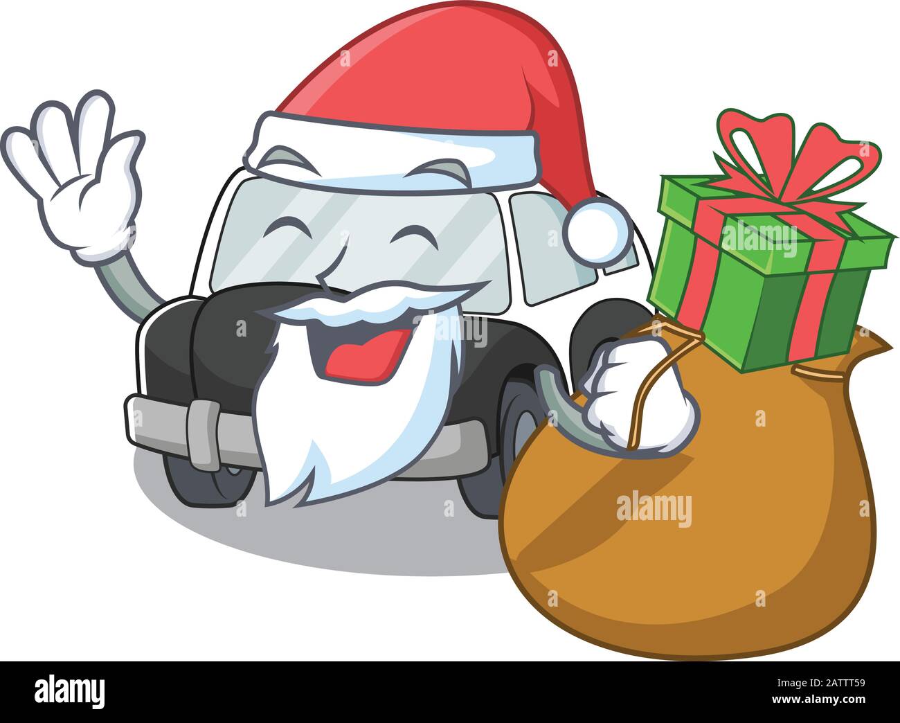 Santa with police car Stock Vector Images - Alamy