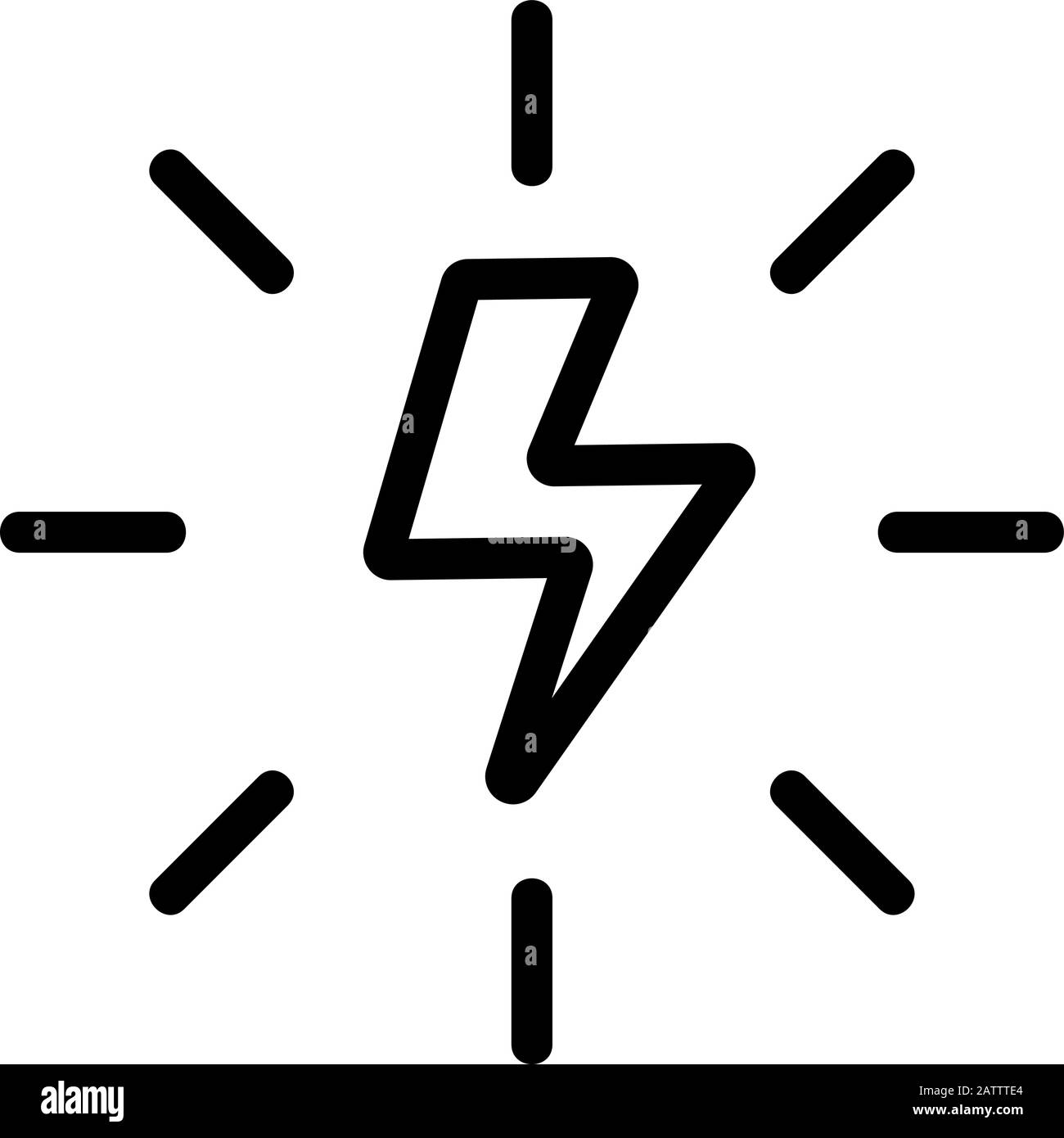 Energy icon vector. Isolated contour symbol illustration Stock Vector ...