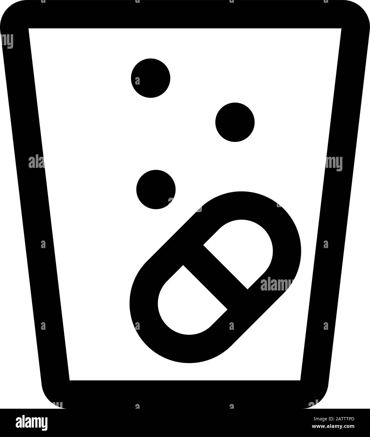 soluble tablet icon vector. Isolated contour symbol illustration Stock ...