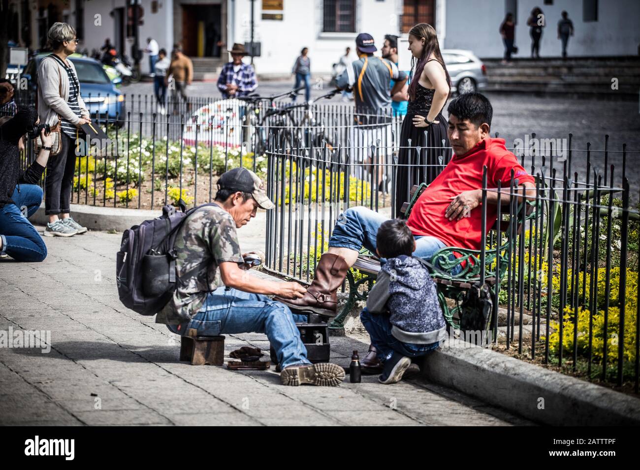 The workers behind tourism Stock Photo - Alamy