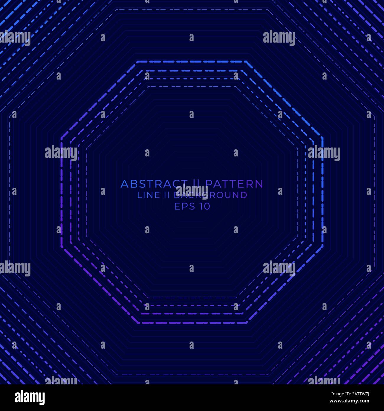 Dashed line wave pattern hexagon shape design abstract style. vector ...
