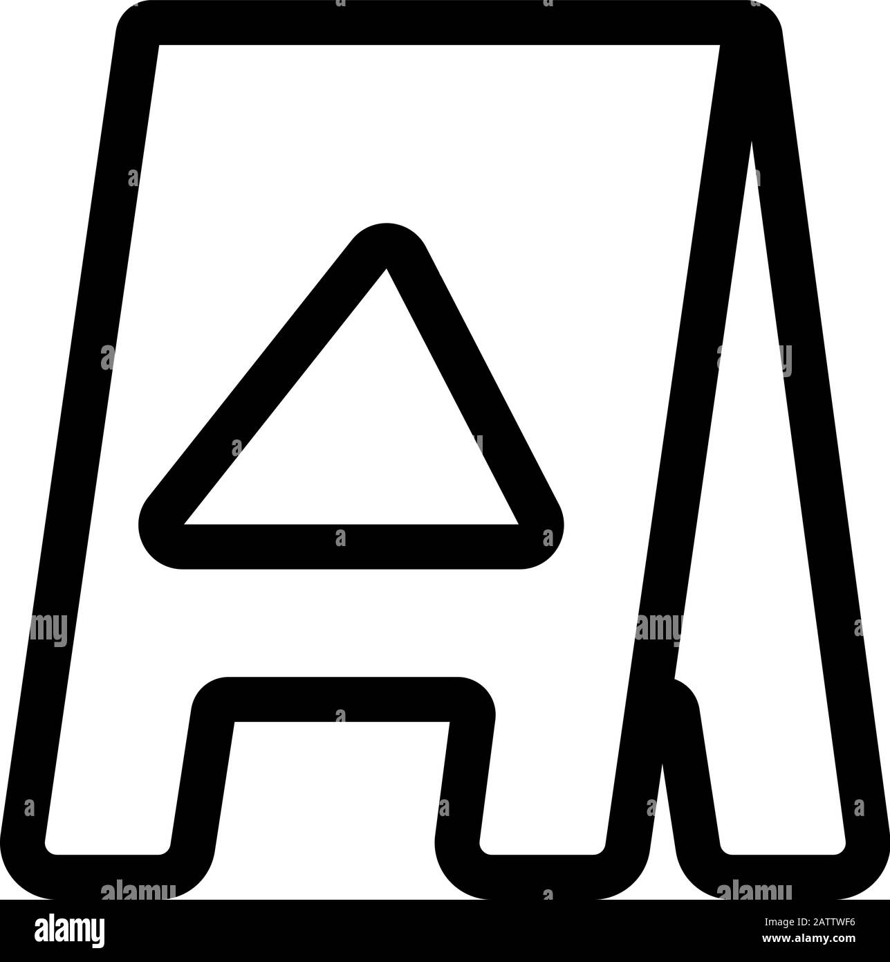 Gently plate the icon vector. Isolated contour symbol illustration ...