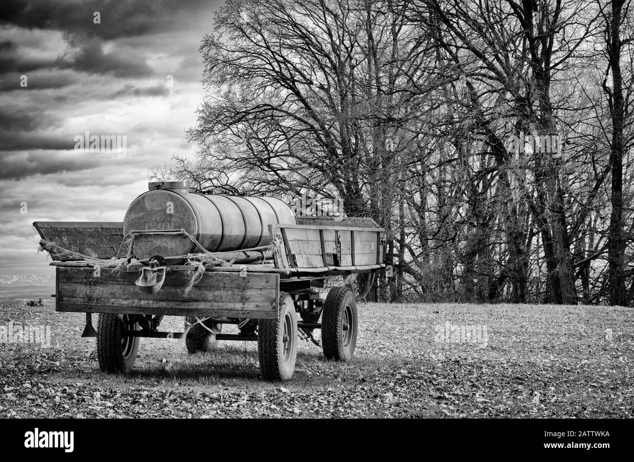 Tree trailer Black and White Stock Photos & Images - Alamy