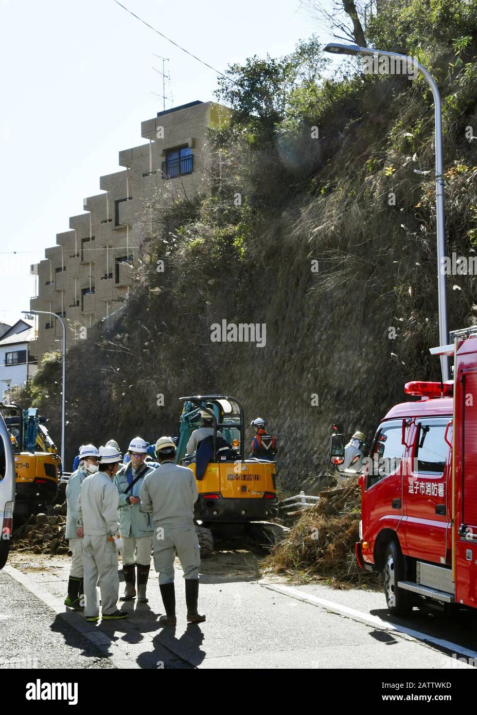 Tokyo, Japan. Photo taken Feb. 5, 2020, shows the scene of a small ...