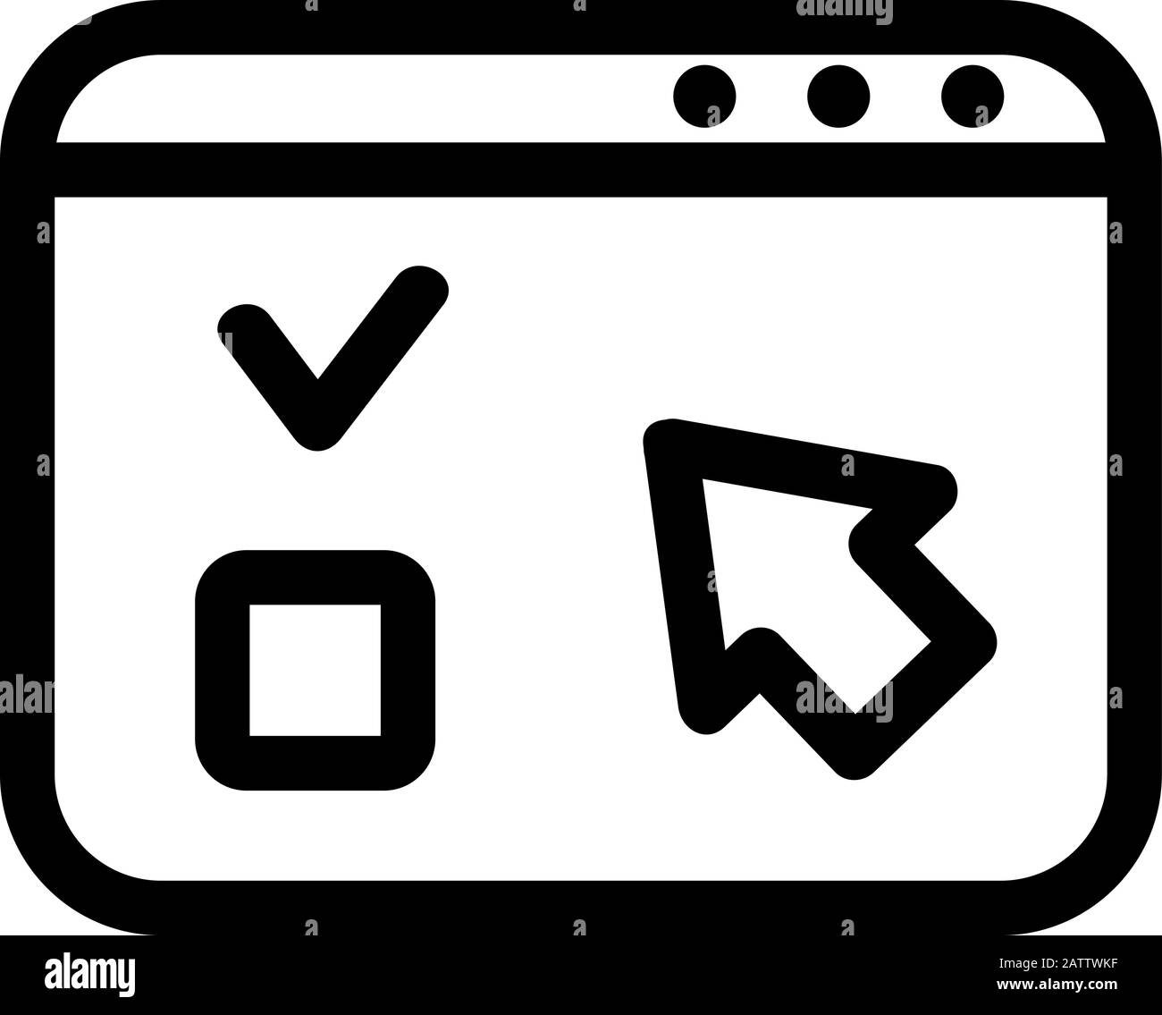Choosing the answer is the icon vector. Isolated contour symbol ...