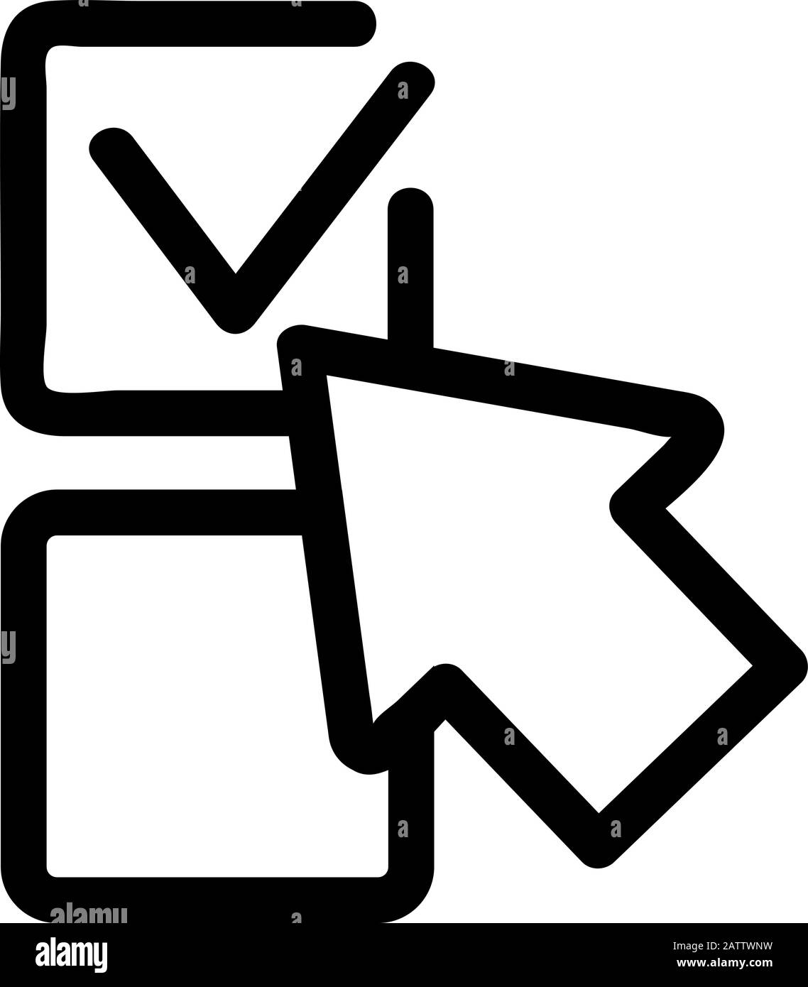 Choosing a variant of the vector icon. Isolated contour symbol ...
