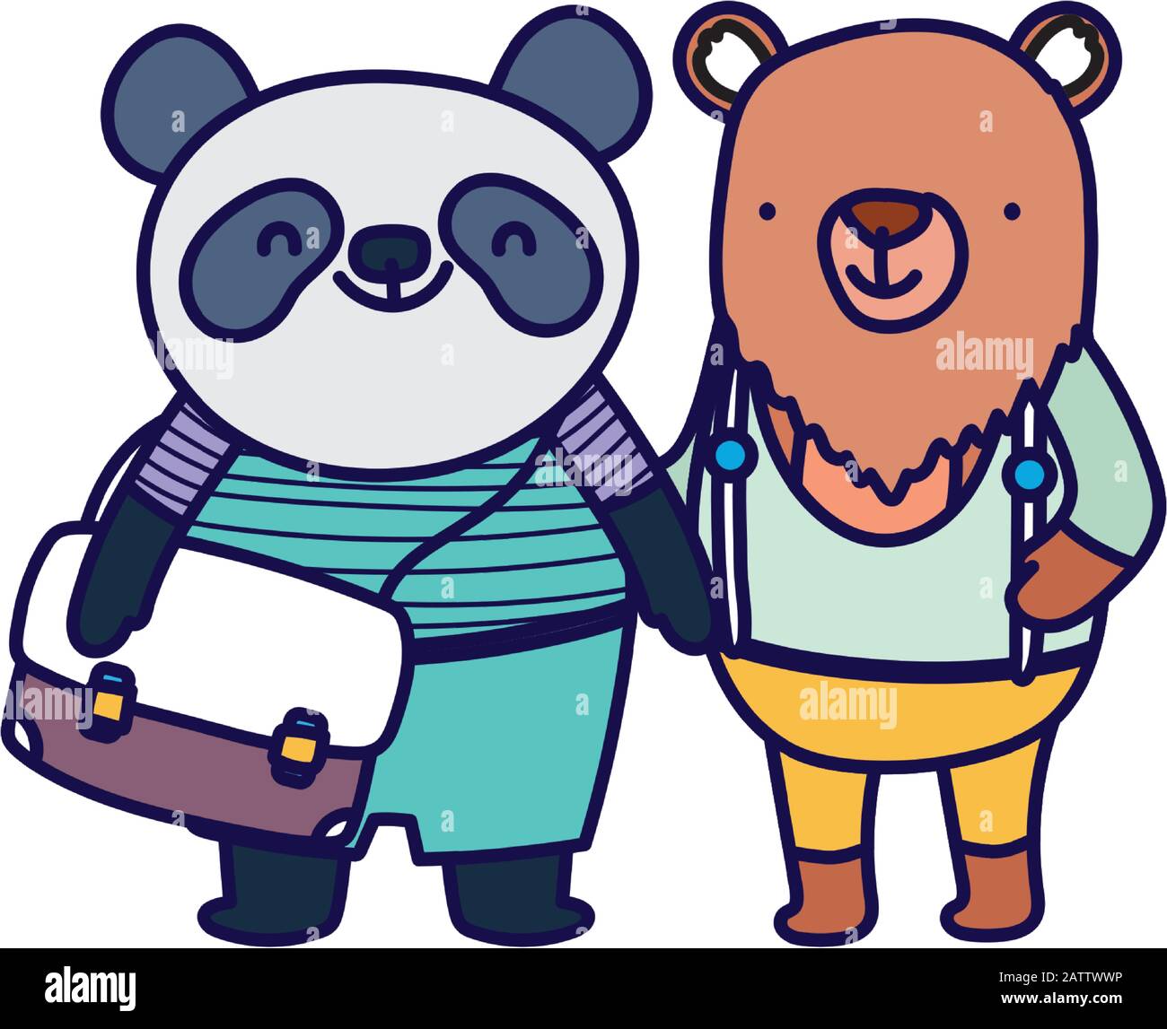 Character schoolbag Cut Out Stock Images & Pictures - Alamy