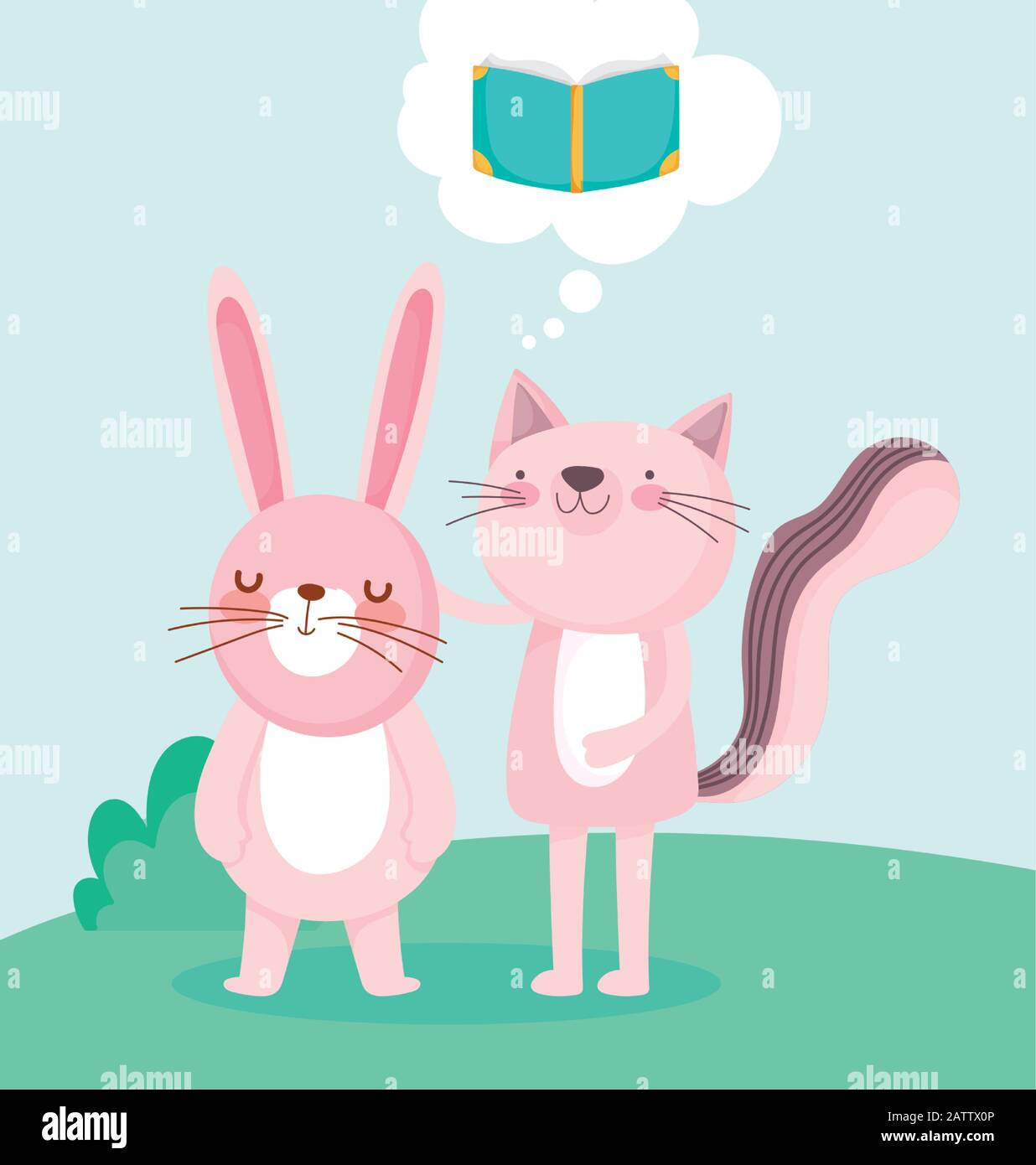 Cartoon illustration rabbit talking hi-res stock photography and images ...