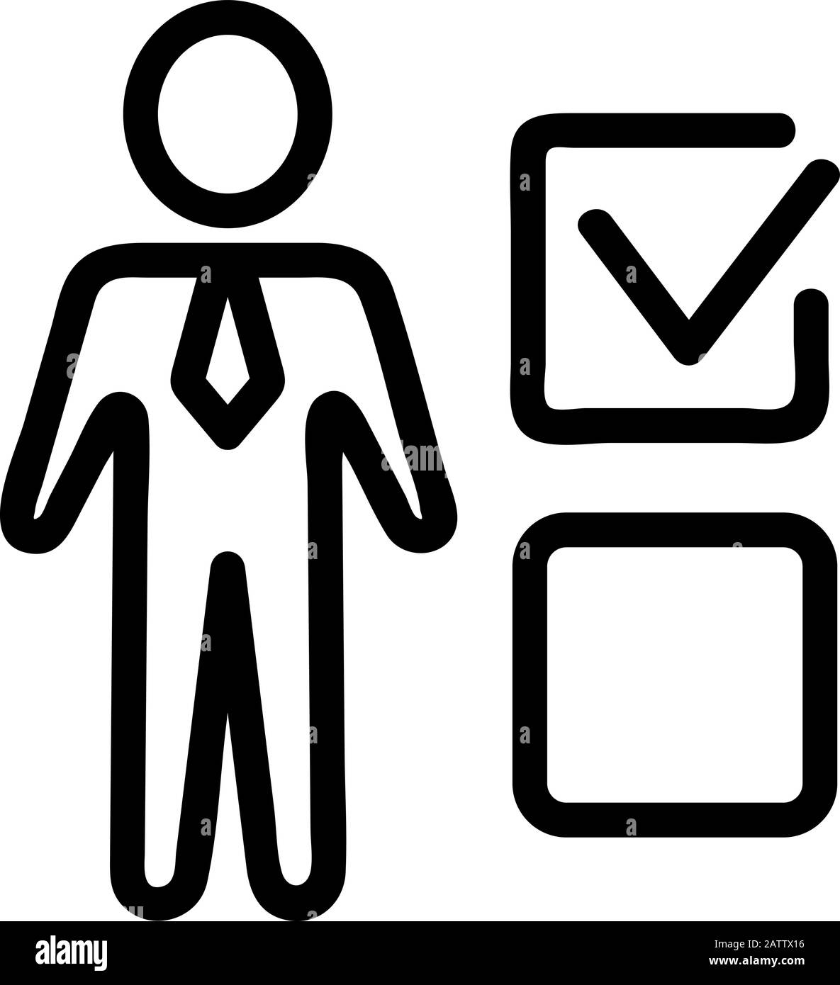 Man test icon vector. Isolated contour symbol illustration Stock Vector ...