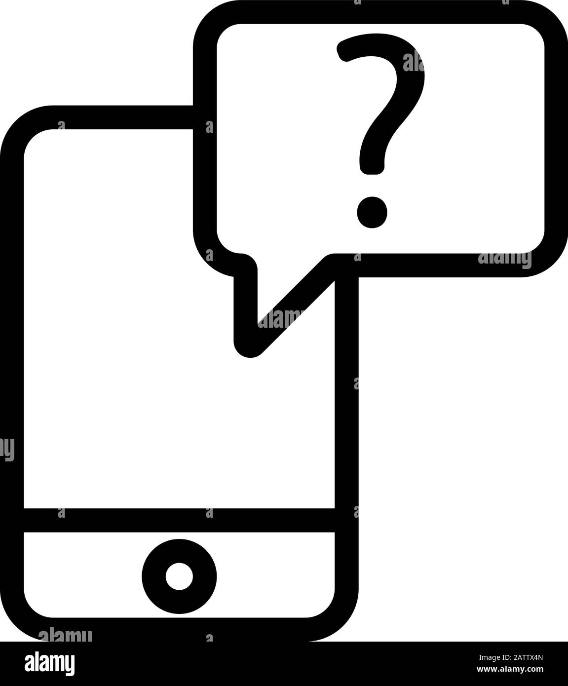 issue phone icon vector. Isolated contour symbol illustration Stock ...