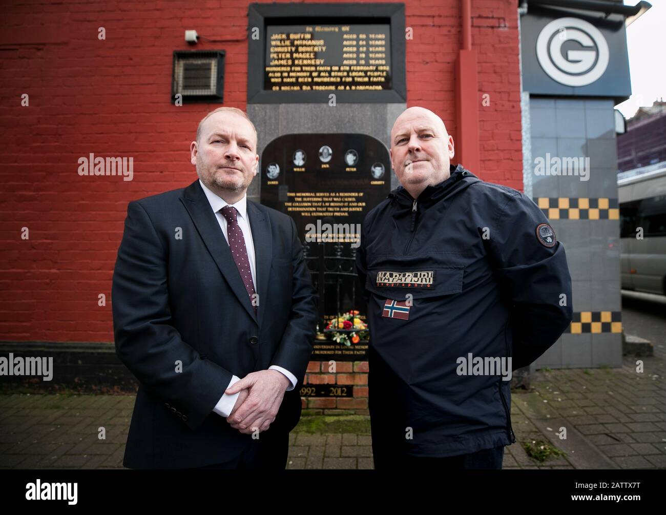 Billy McManus (left), whose father William was killed in the Sean ...
