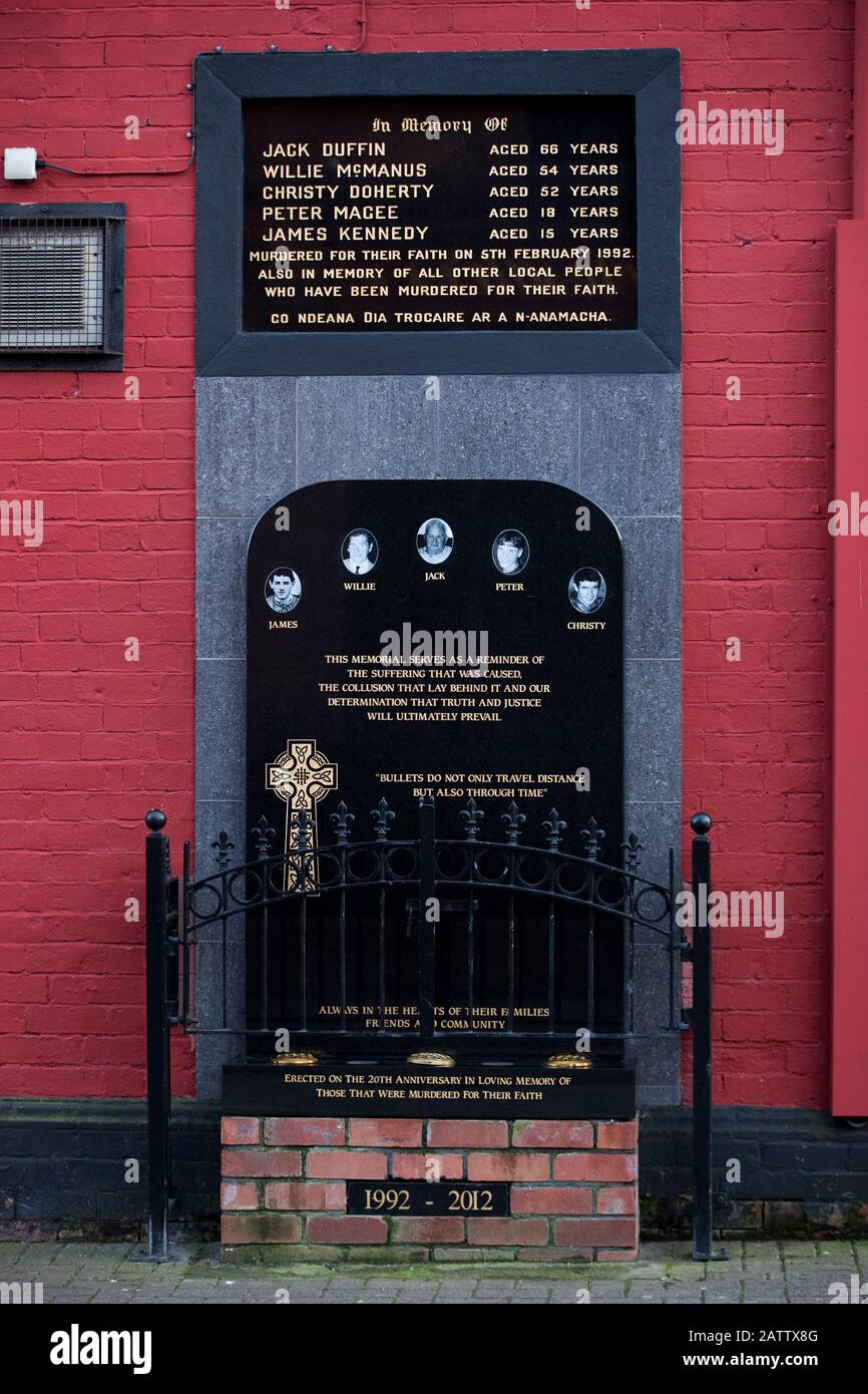 A memorial to Jack Duffin, Willie McManus, Christy Doherty, Peter Magee ...