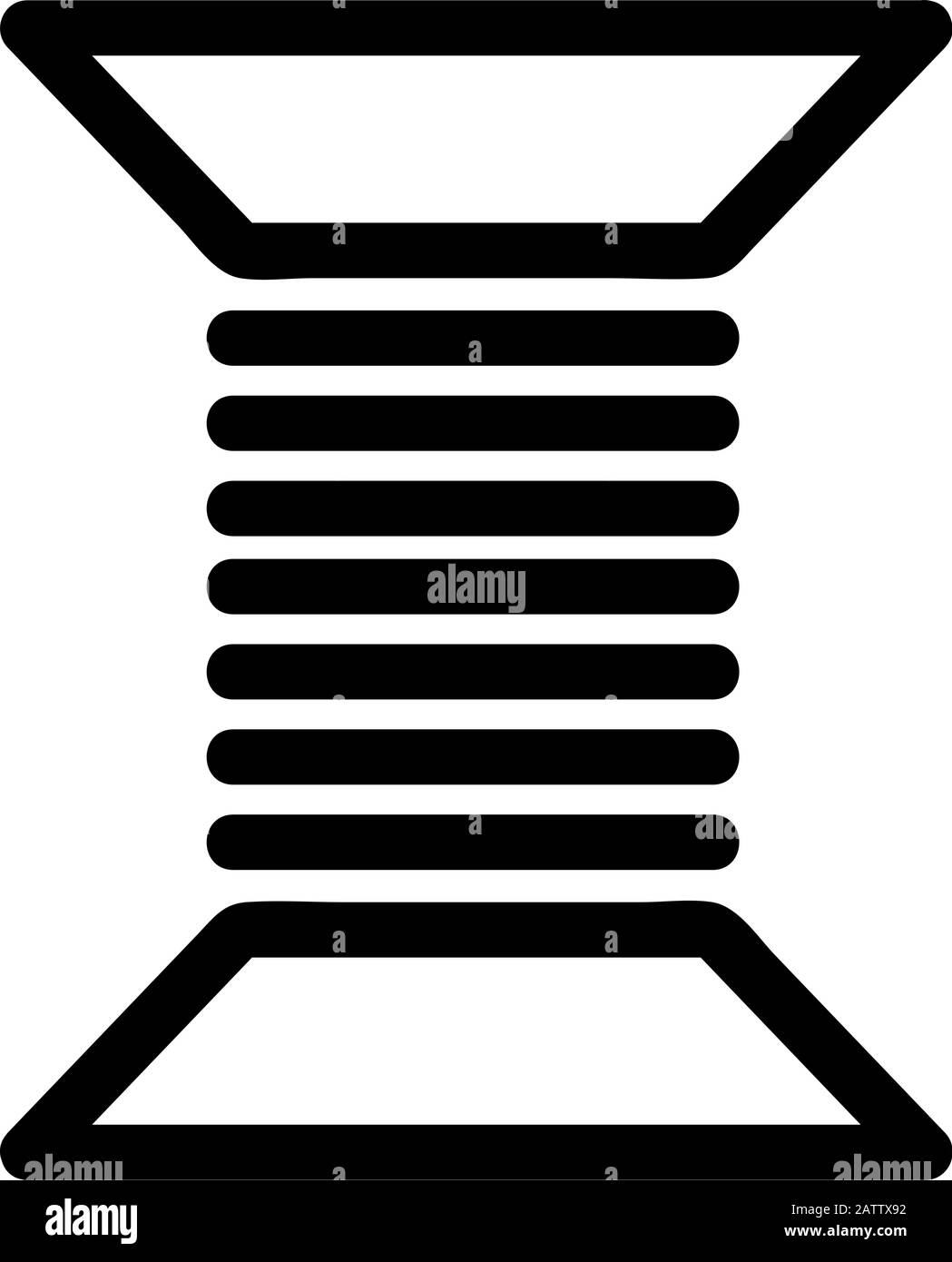 Thread coil icon vector. Isolated contour symbol illustration Stock ...
