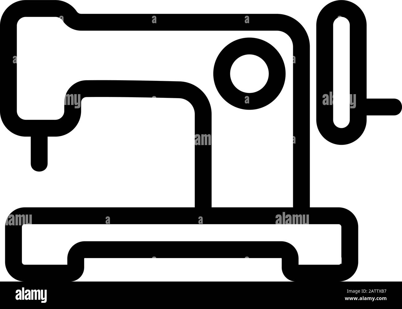 Sewing machine icon vector. Isolated contour symbol illustration Stock ...