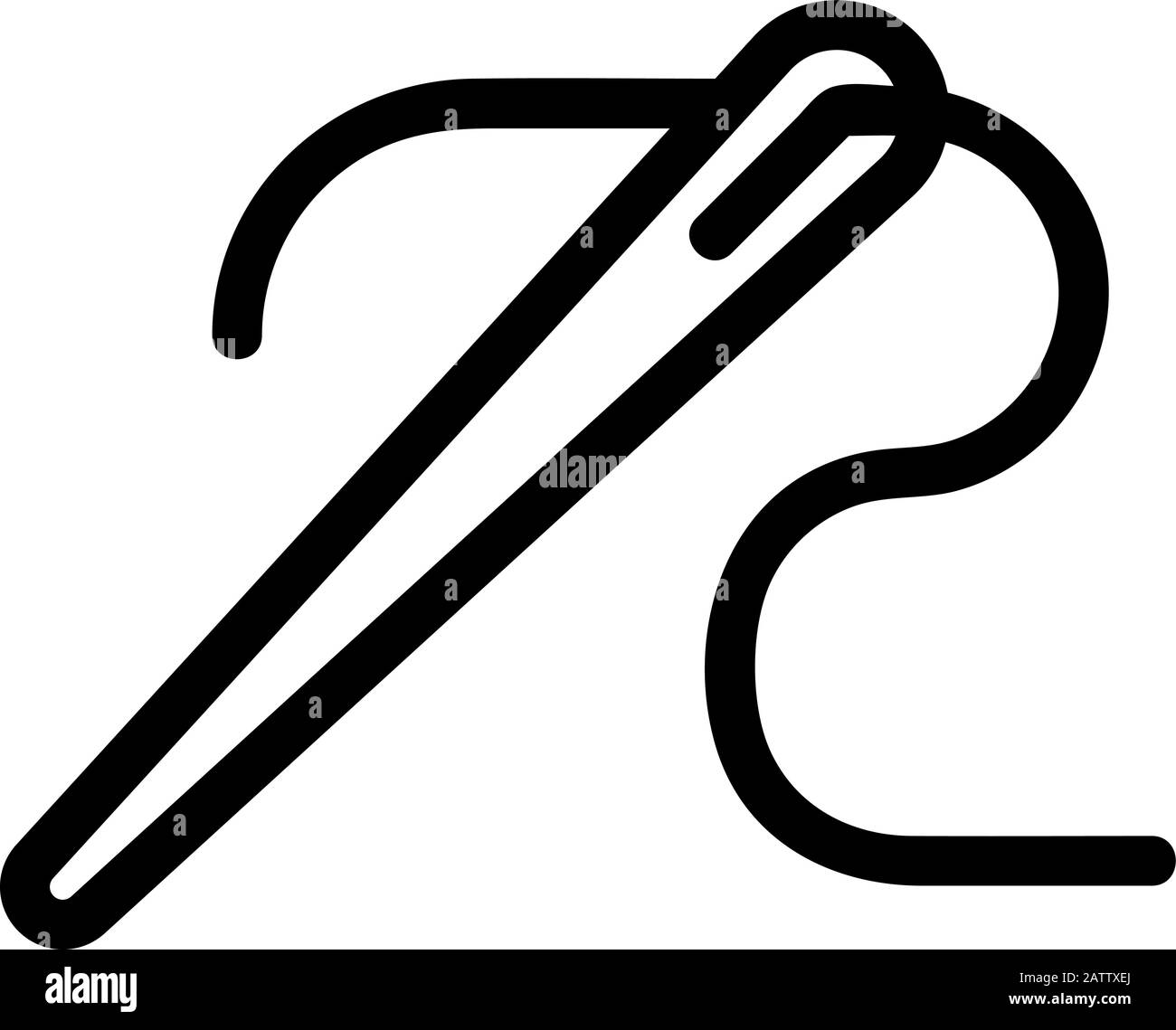 Needle thread icon vector. Isolated contour symbol illustration Stock ...