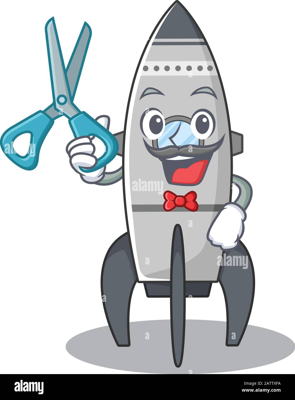 Cartoon character of Sporty Barber rocket design style Stock Vector ...