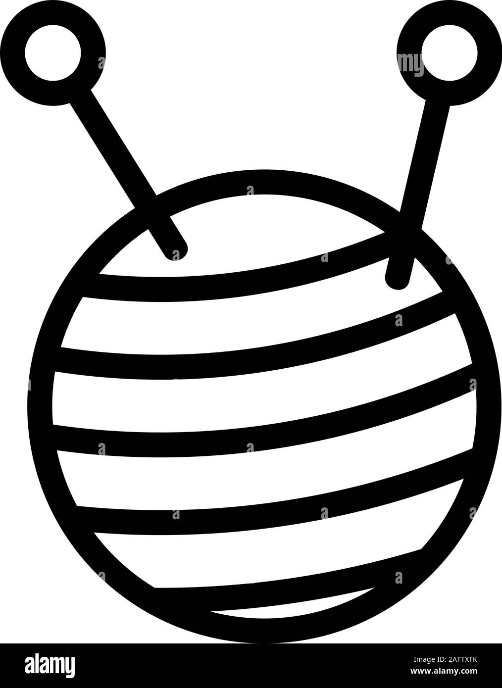 Thread tangle icon vector. Isolated contour symbol illustration Stock ...