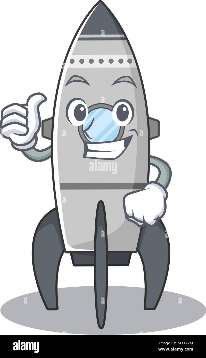 Funny rocket making in Thumbs up gesture Stock Vector Image & Art - Alamy