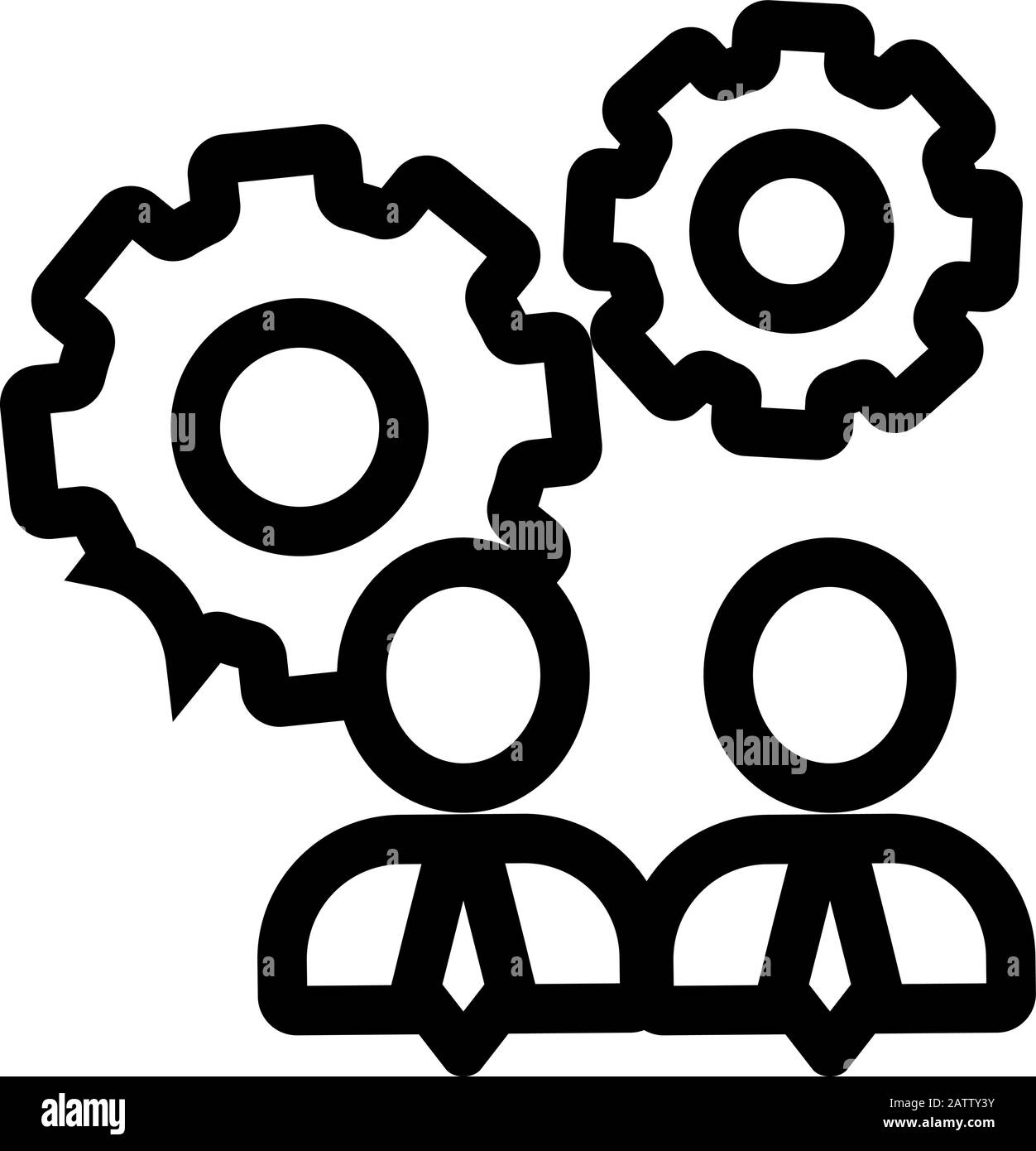 Manager re-enactment icon vector. Isolated contour symbol illustration ...