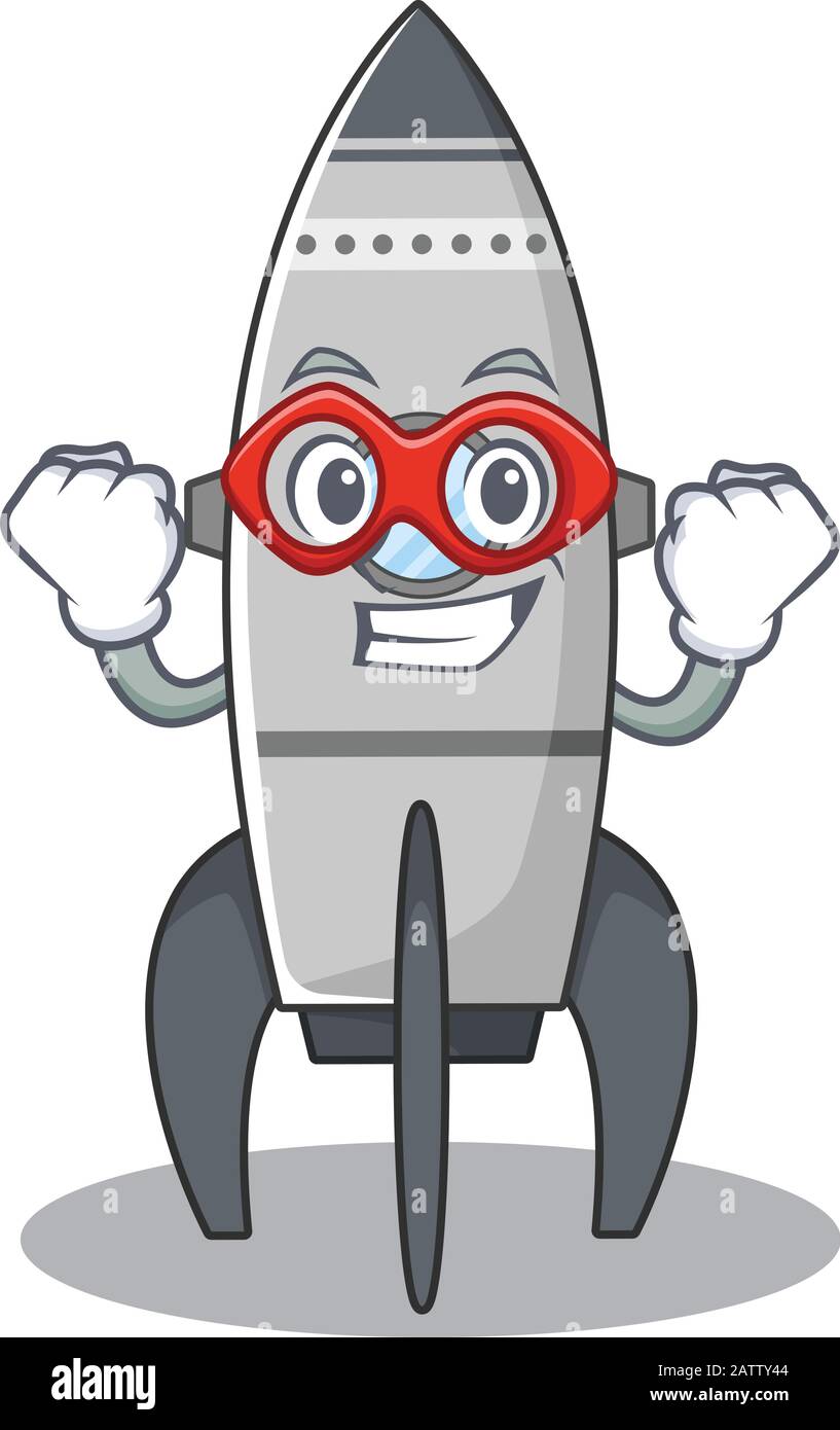 A cartoon concept of rocket performed as a Super hero Stock Vector ...