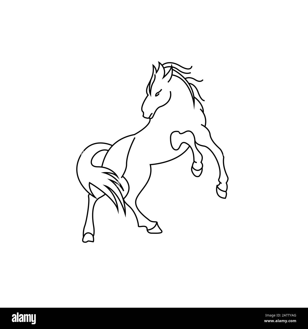 horse standing on three paws Icon Vector, horse standing on three paws ...