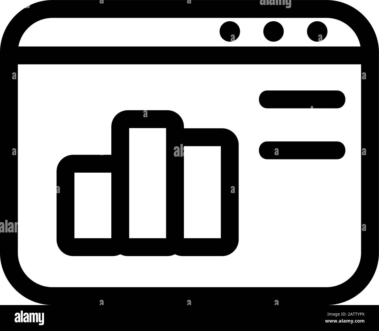 Internet chart icon vector. Isolated contour symbol illustration Stock ...