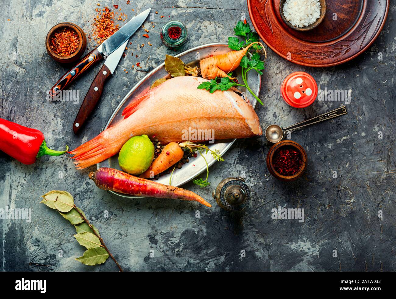 Red perch fillet hi-res stock photography and images - Alamy