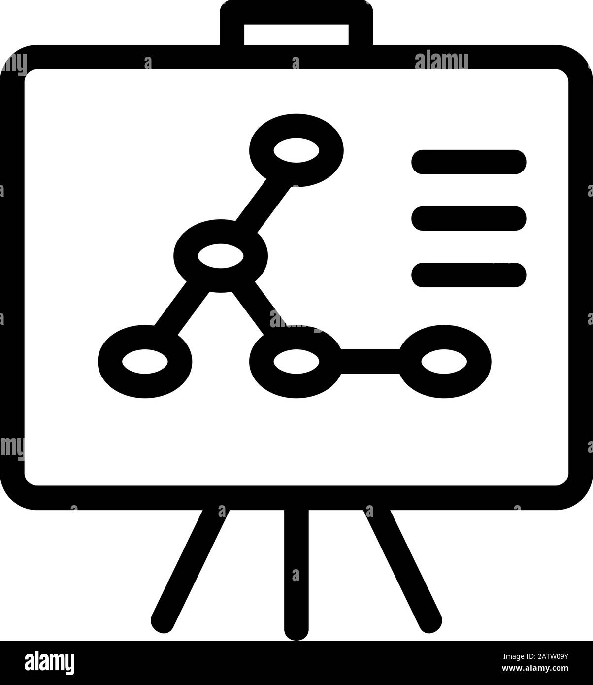 Table chart icon vector. Isolated contour symbol illustration Stock ...