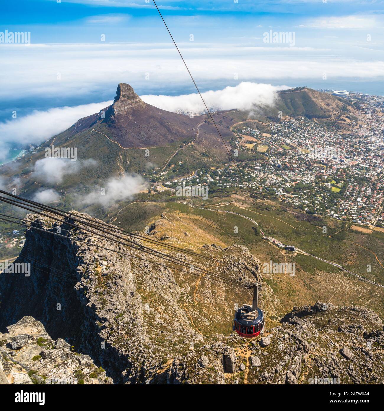 Table Mountain cable car in Cape Town, South Africa Stock Photo - Alamy