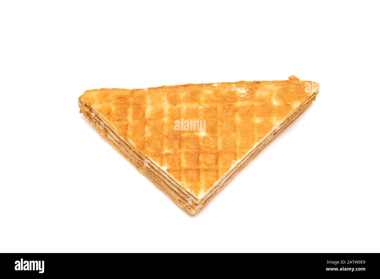 Waffles with condensed milk isolated on white background Stock Photo ...