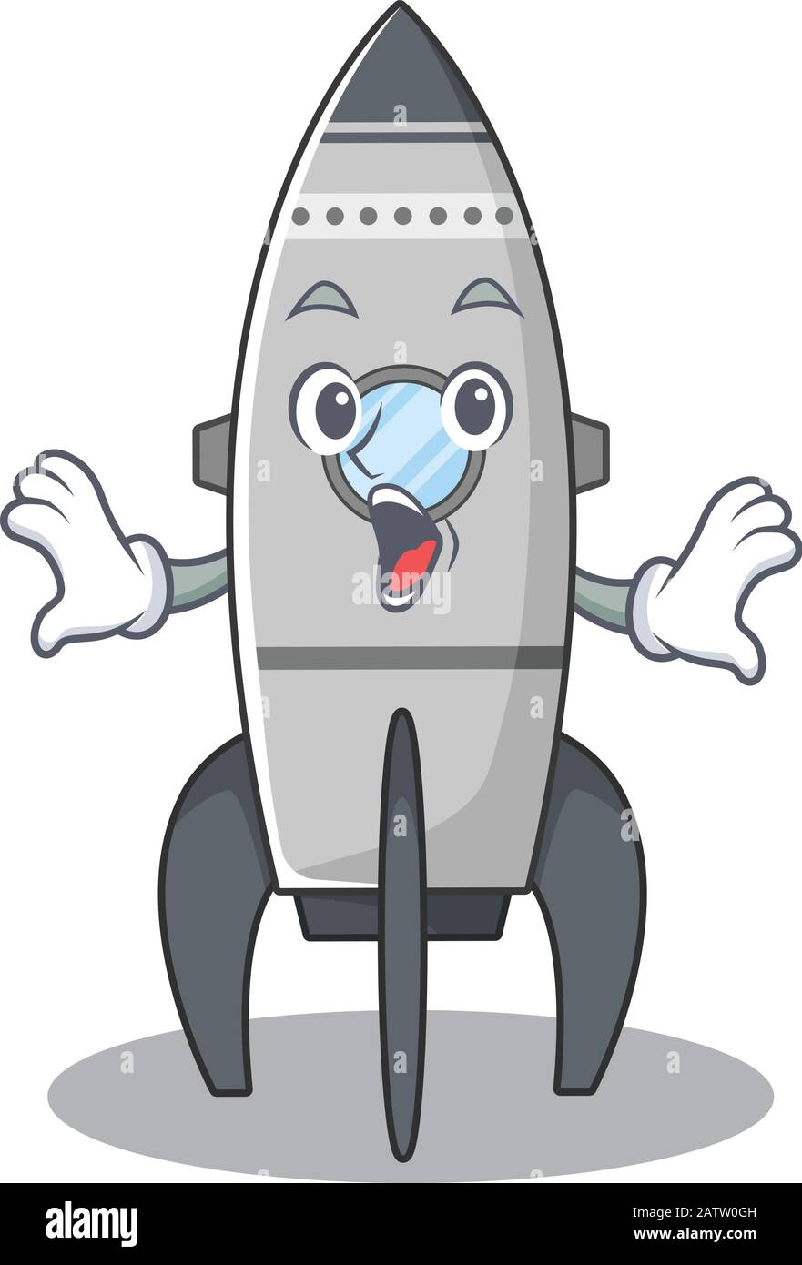 rocket mascot design concept with a surprised gesture Stock Vector ...