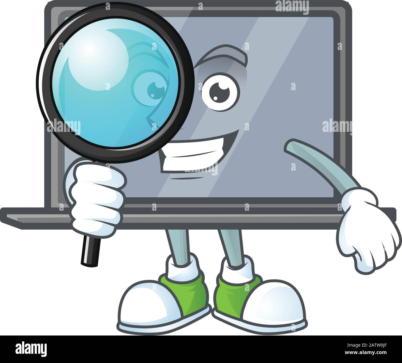 A famous of one eye monitor Detective cartoon character design Stock ...