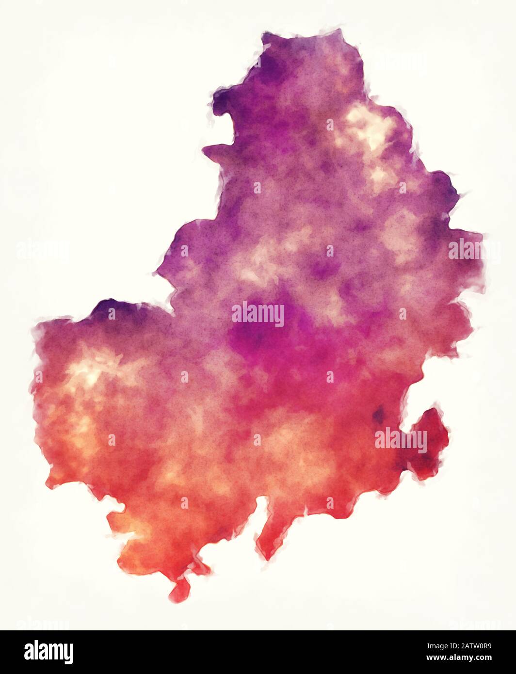 Bo district watercolor map of Sierra Leone Stock Photo - Alamy