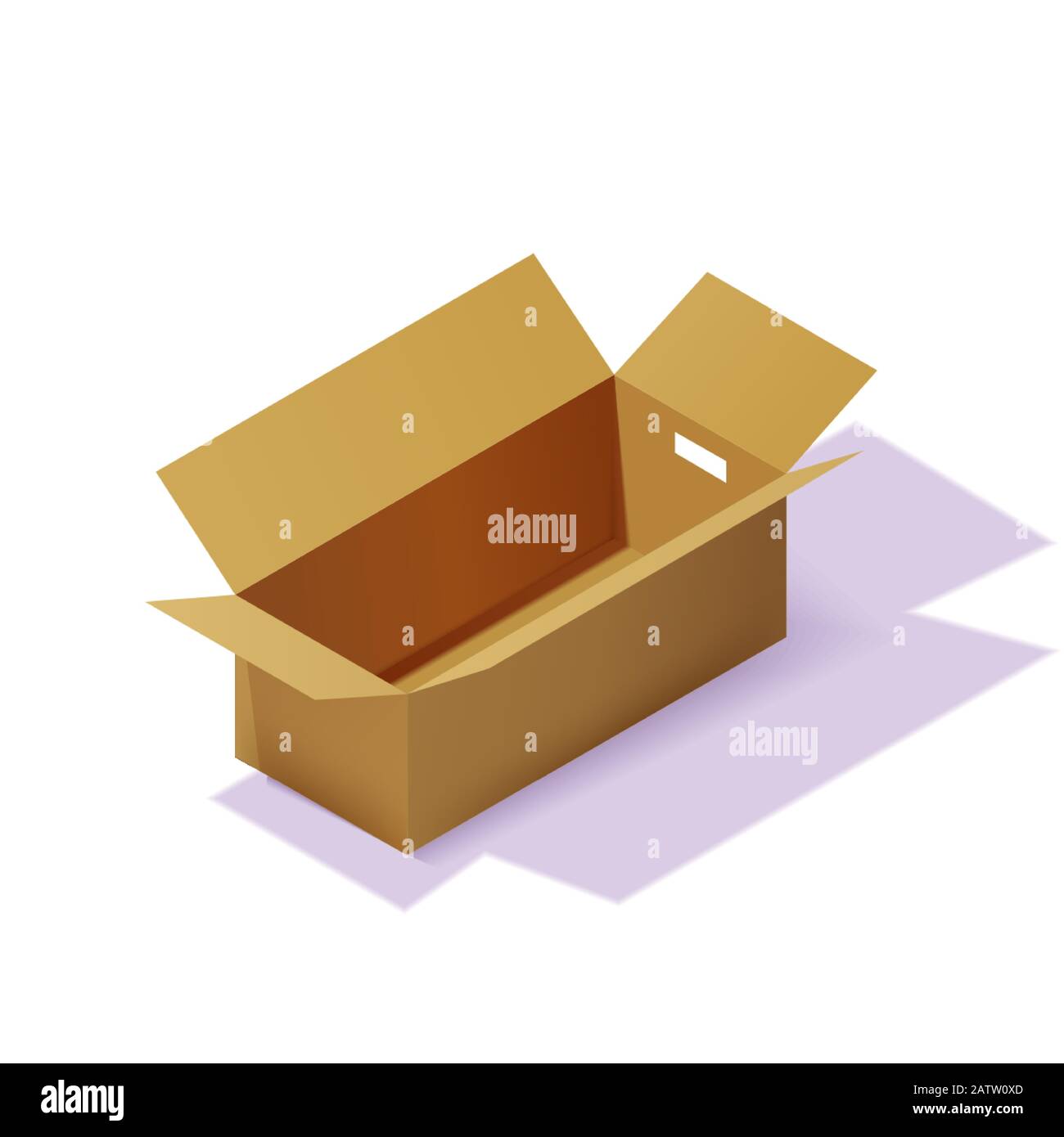 Isometric carton packaging box. 3D realistic icons. Box cardboard ...