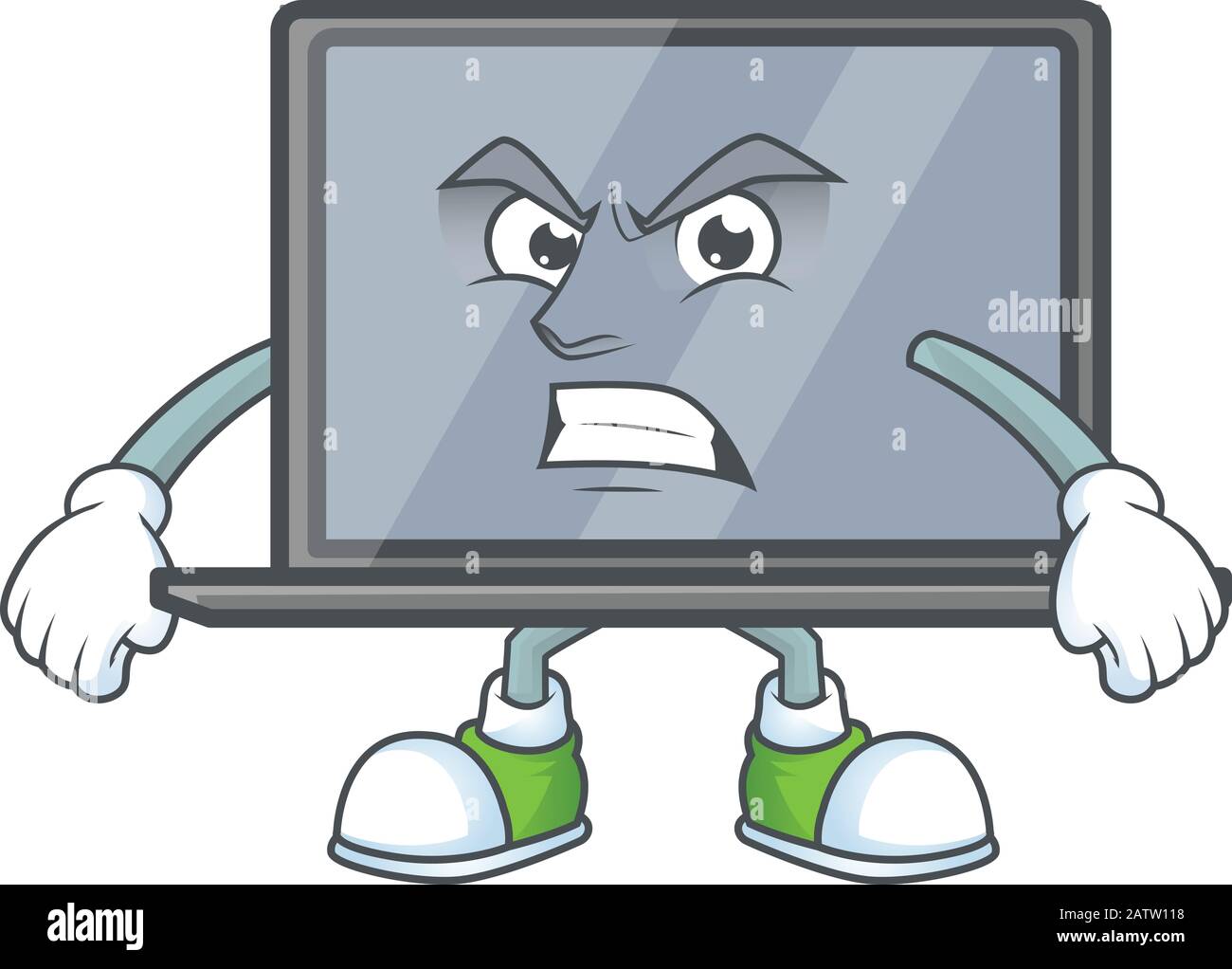 cartoon character of monitor with angry face Stock Vector Image & Art ...