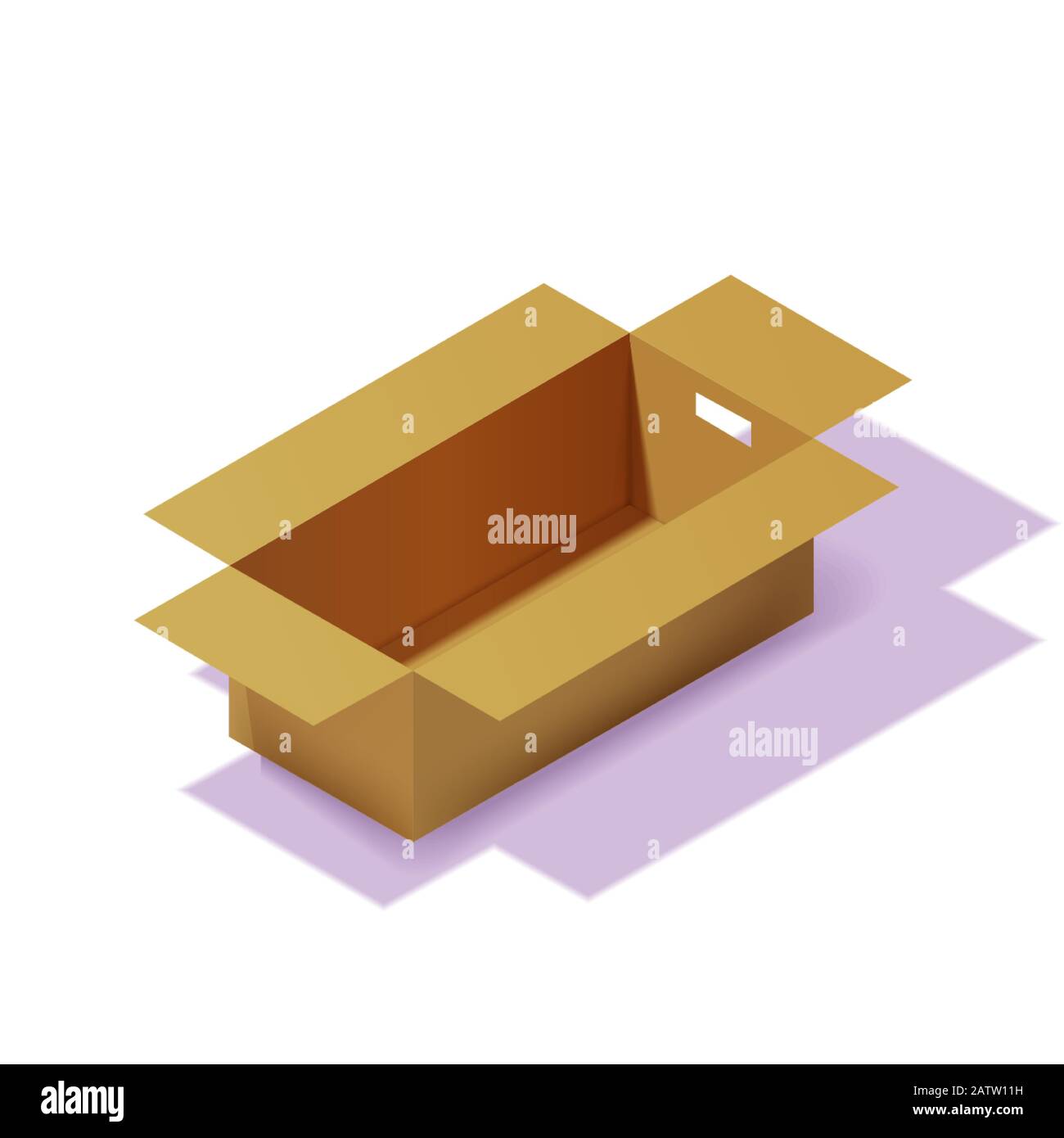 Isometric carton packaging box. 3D realistic icons. Box cardboard ...