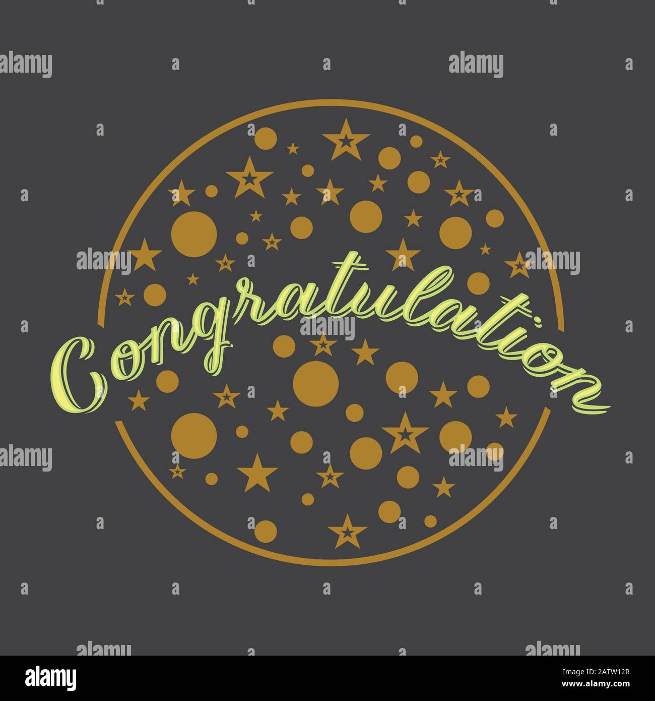 congratulation sign in frame. Winners success congratulate, grad ...