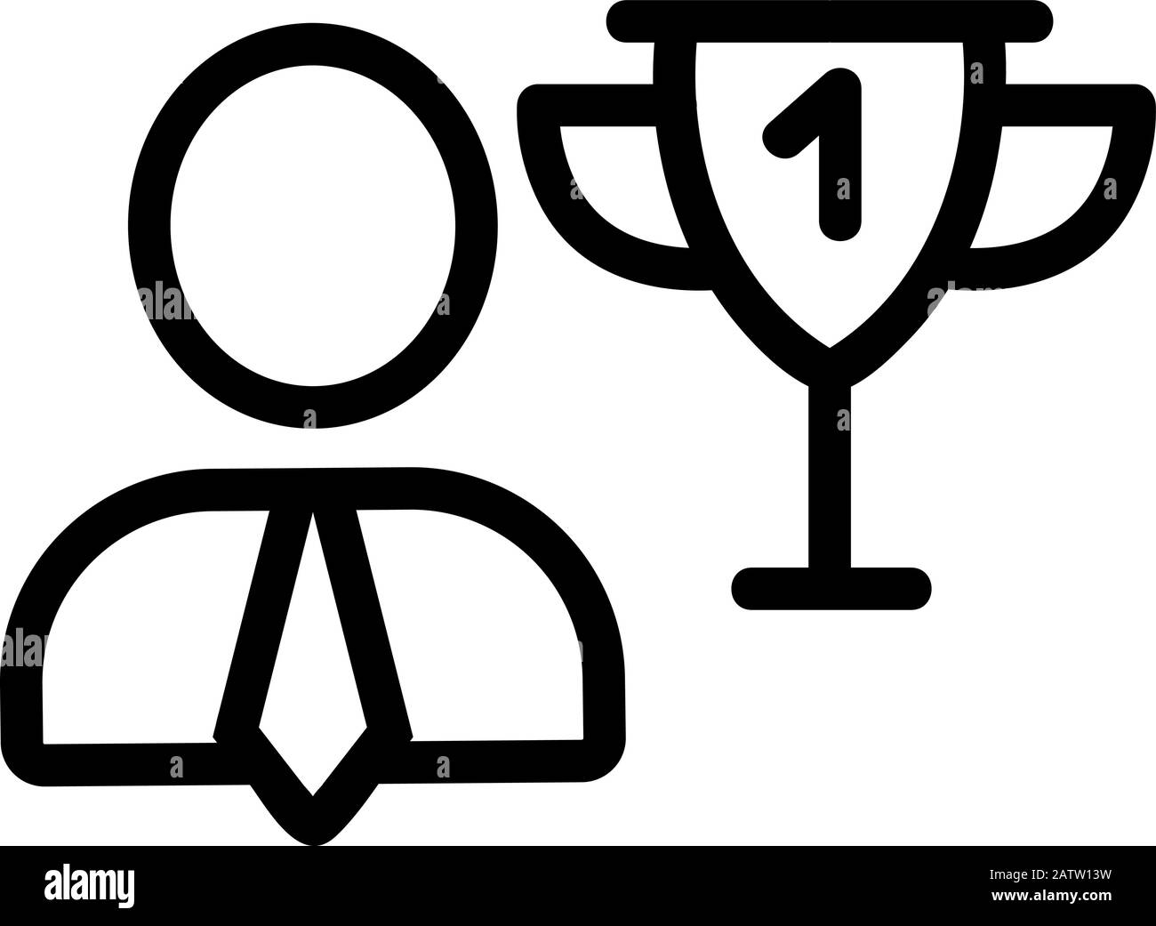Man cup icon vector. Isolated contour symbol illustration Stock Vector ...